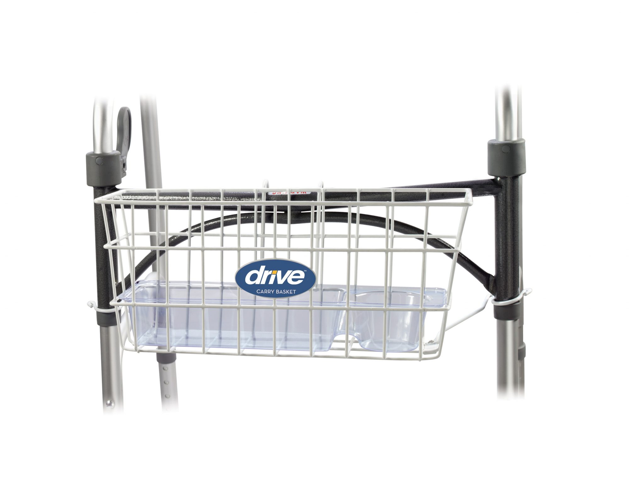Walker Basket with Tray Insert – Fits 1" Folding Walkers | BEK Medical