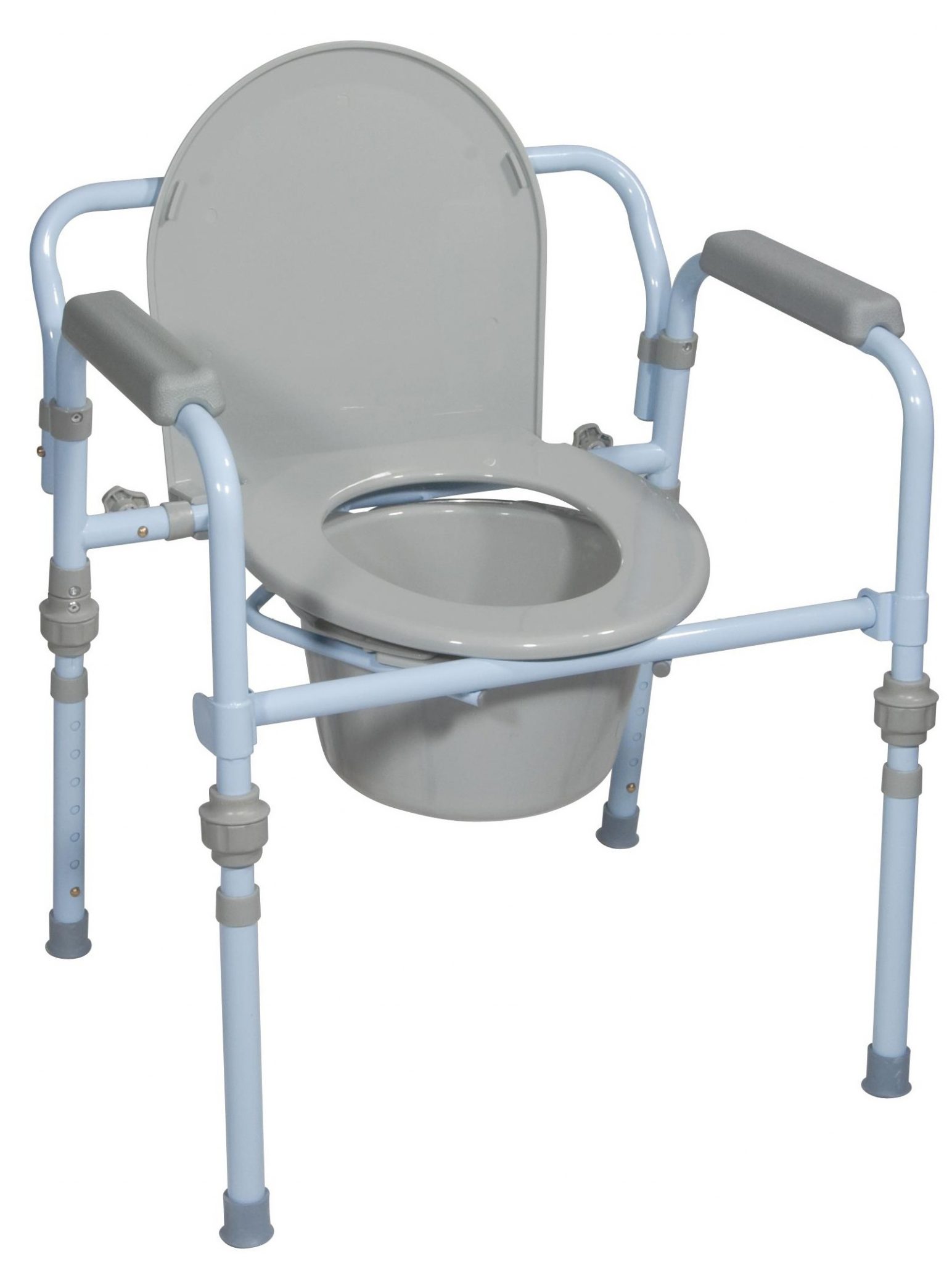 Folding Steel Commode, Retail | Bath Safety | BEK Medical